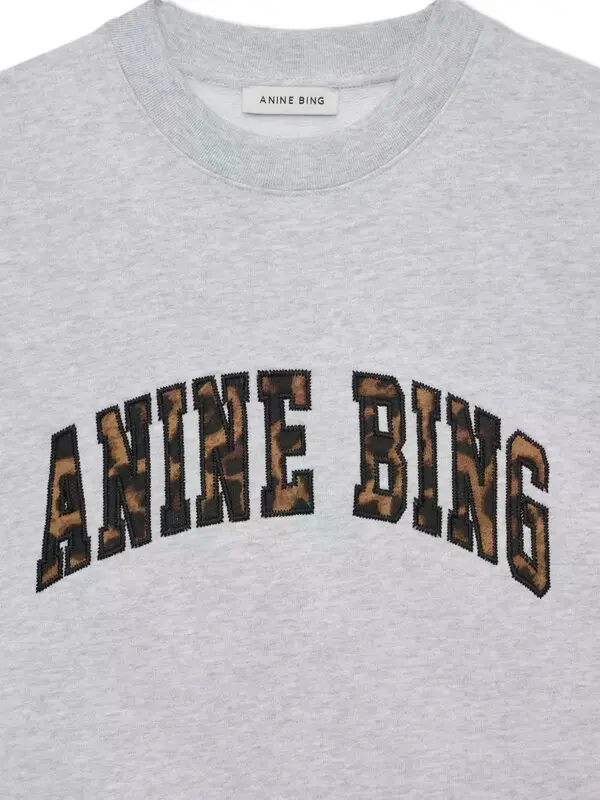 ANINE BING Miles Leopard Print Sweatshirt