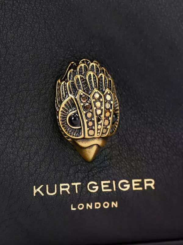 Kurt Geiger Sloane Eagle-head Leather Shoulder Bag - Black