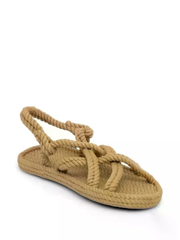 BOHONOMAD Bodrum Rope Detail Slingback Sandals - Neutrals