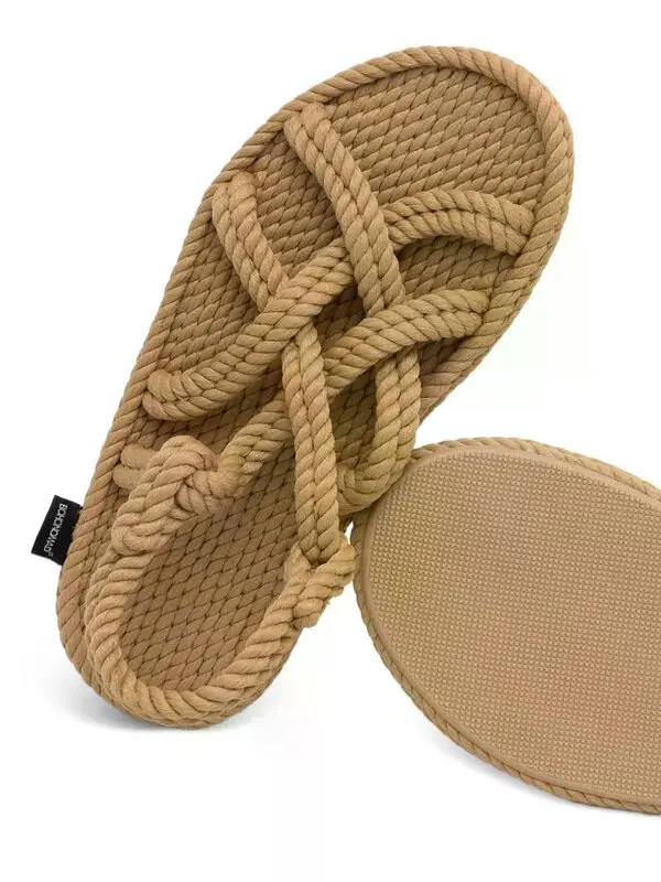 BOHONOMAD Bodrum Rope Detail Slingback Sandals - Neutrals