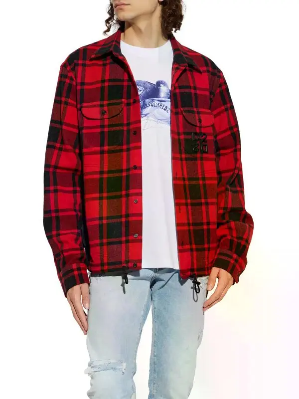 Dsquared2 Hybrid Logo-patch Shirt Jacket