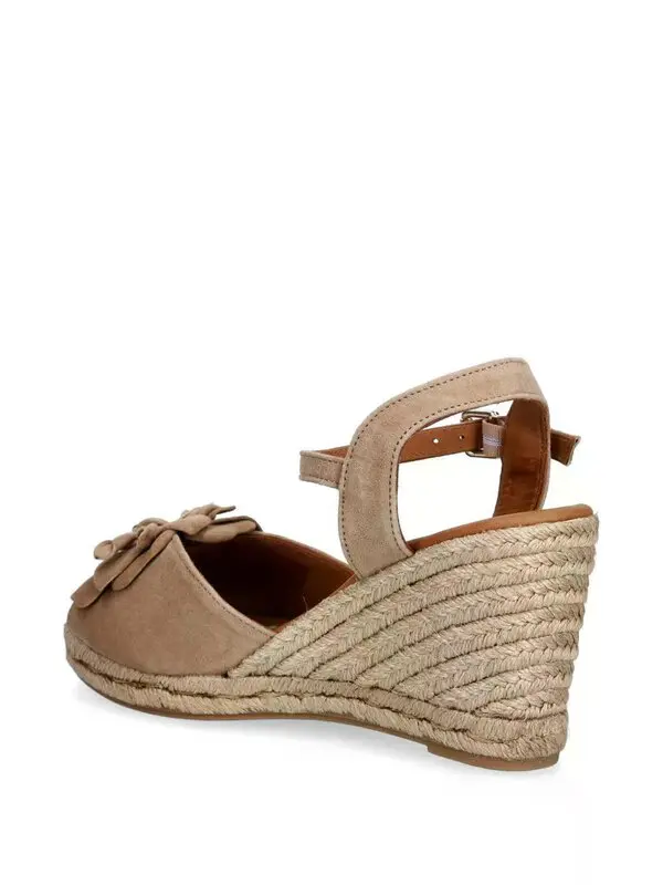 BILLI BI Floral Appliqué Wedge Espadrilles