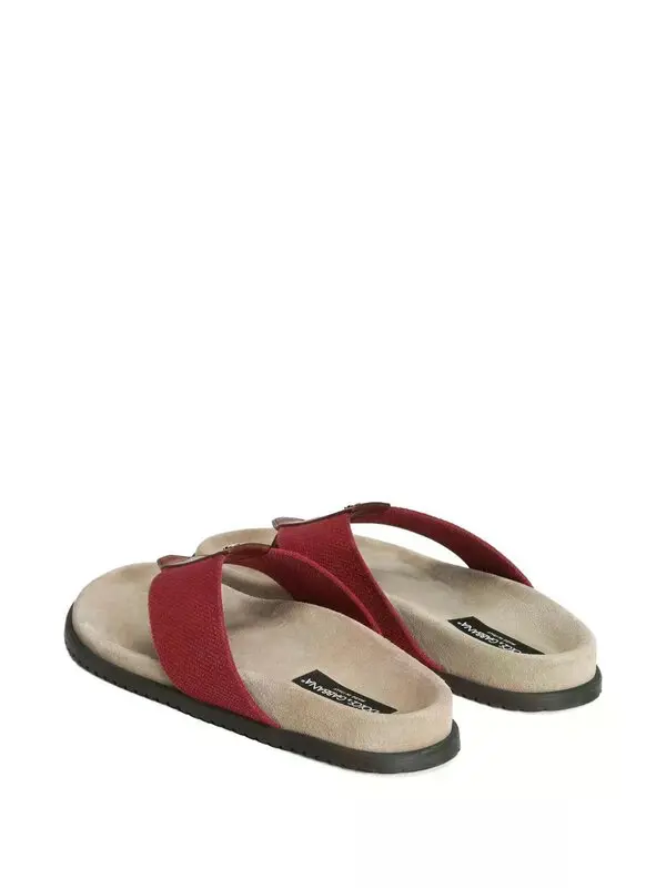 Dolce & Gabbana Logo Flip Flops - Red