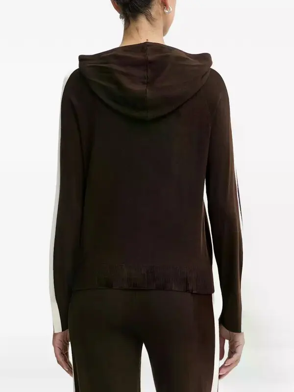 From Future Side Stripe Drawstring Hoodie - Brown
