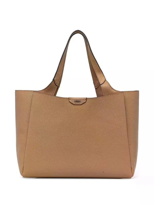 Dkny Pebbled Leather Logo Plaque Tote Bag