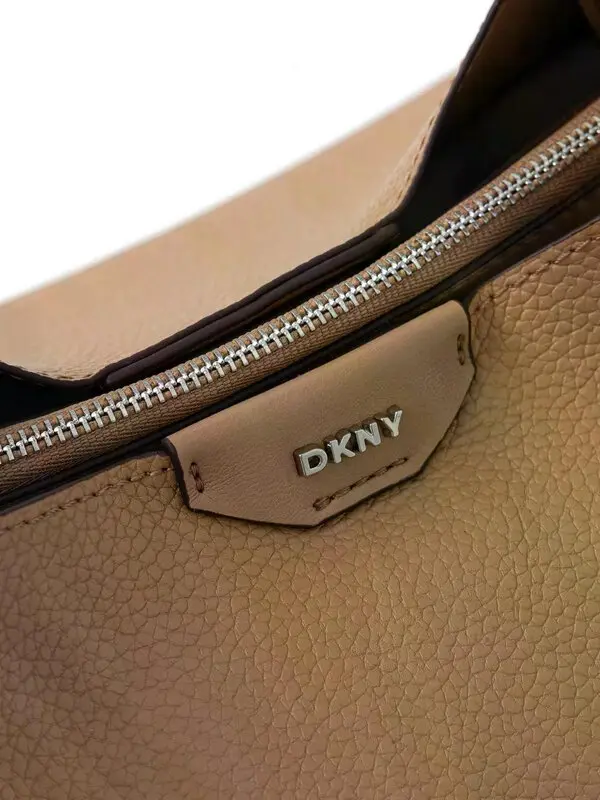 Dkny Pebbled Leather Logo Plaque Tote Bag