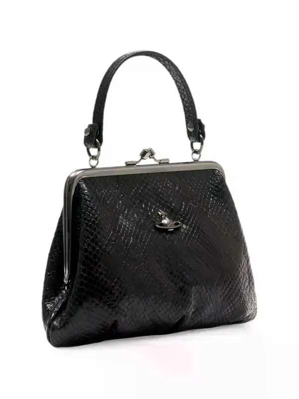 VIVIENNE WESTWOOD Granny Frame Leather Clutch Bag
