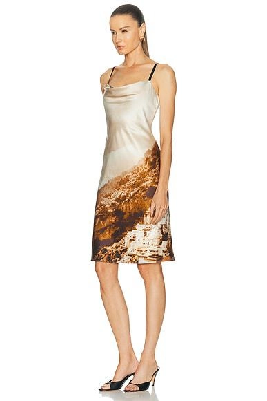 Staud Evangeline Silk Blend Dress - Cliffside