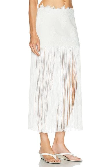 Retrofete Amaris Skirt With Fringe Detailing