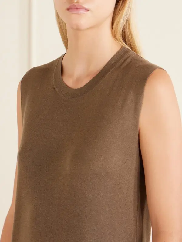 THE ROW Silk Maxi Dress - Brown