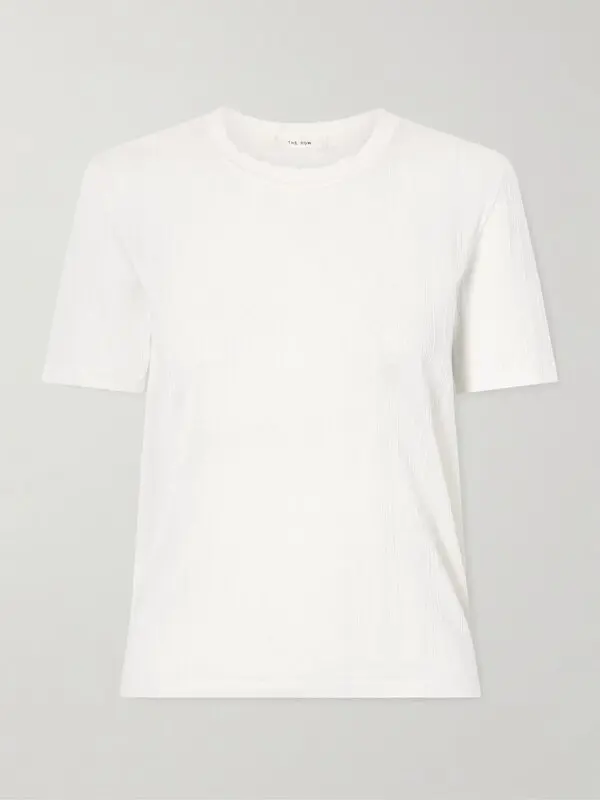 THE ROW Etina Cotton-jersey T-shirt - Neutrals