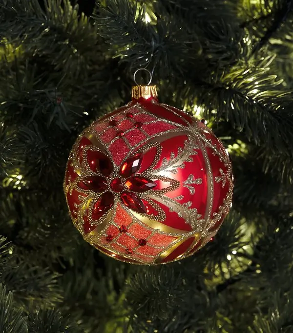 Harrods Glass Flower Bauble