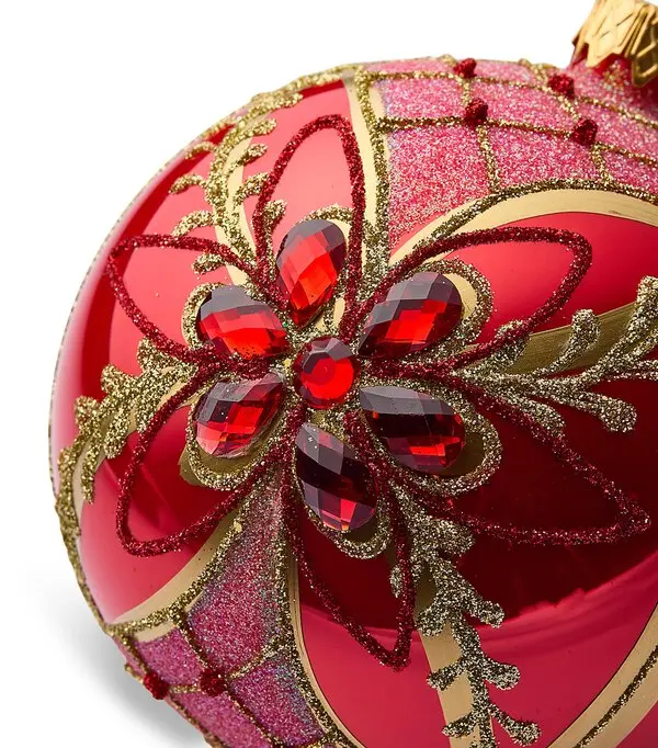 Harrods Glass Flower Bauble