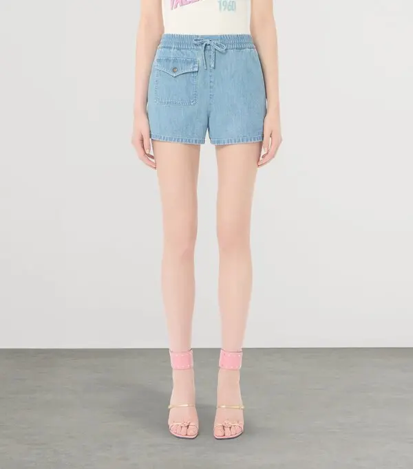 Valentino Garavani Drawstring Denim Shorts