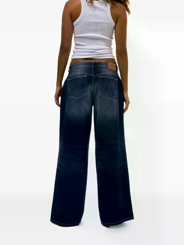 Juicy Couture Diamanté Embellished Wide-leg Jeans - Blue