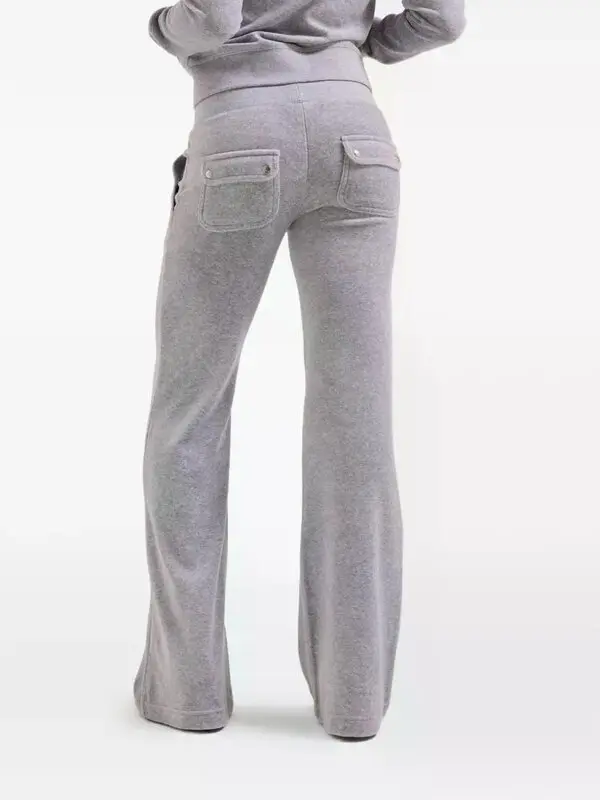 Juicy Couture Low-rise Cotton Velour Track Pants