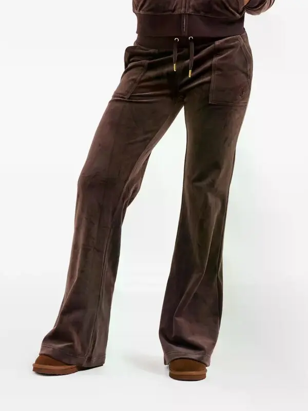 Juicy Couture Flare-leg Velour Track Pants