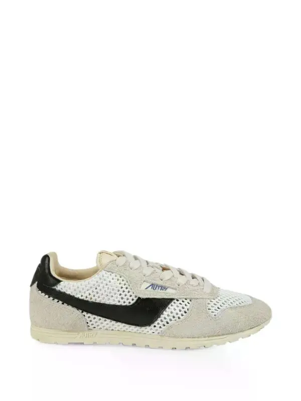 AUTRY Windspin Low Knitted Suede Sneakers - White