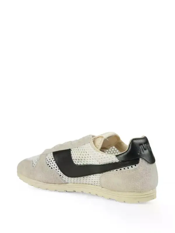 AUTRY Windspin Low Knitted Suede Sneakers - White