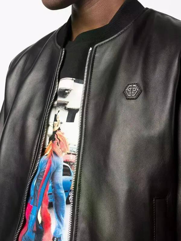 Philipp Plein Sheepskin Bomber Jacket