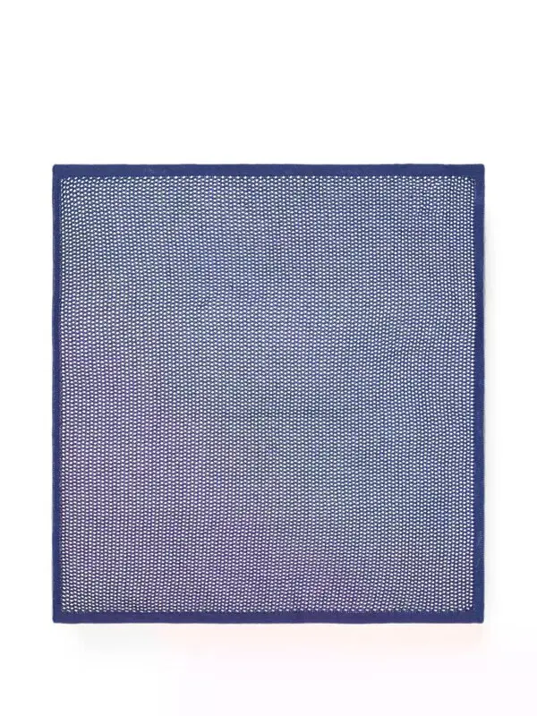 Zegna Perforated-knit Pocket Square - Blue