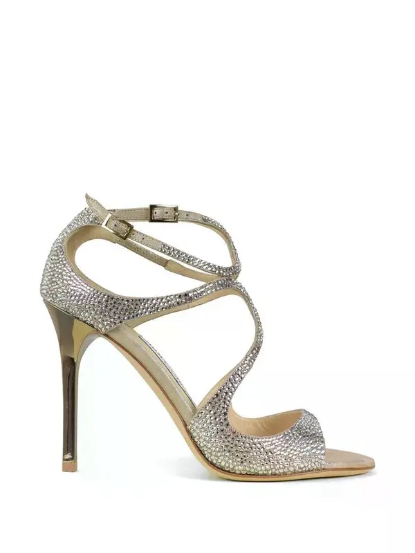 JIMMY CHOO Embellished Stiletto Sandals - Neutrals