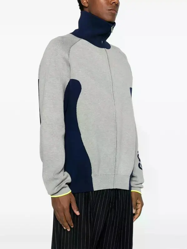 Balenciaga Jacquard Knit Color-block Jacket