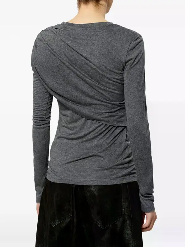 MARANT ETOILE Asymmetric Draped Jersey Top