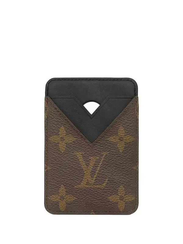 LOUIS VUITTON 2024 Monogram Macassar Magnetic Card Holder - Brown