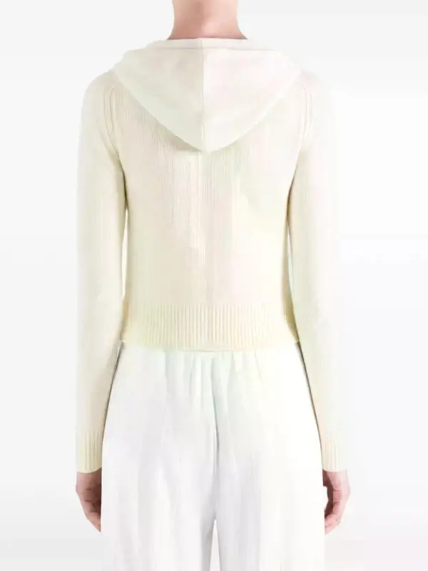 Burberry Knitted Zip-up Cardigan With Logo Patch