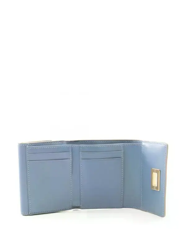 Fendi Way Turn-lock Trifold Wallet - Neutrals