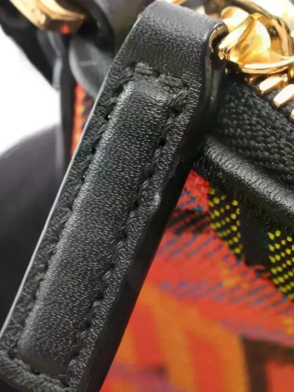 Mcm Geometric Print Canvas Shoulder Bag