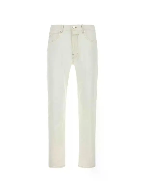 Closed Straight Leg Jeans With Logo Patch