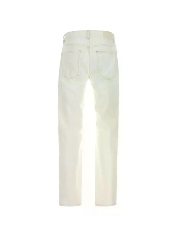 Closed Straight Leg Jeans With Logo Patch