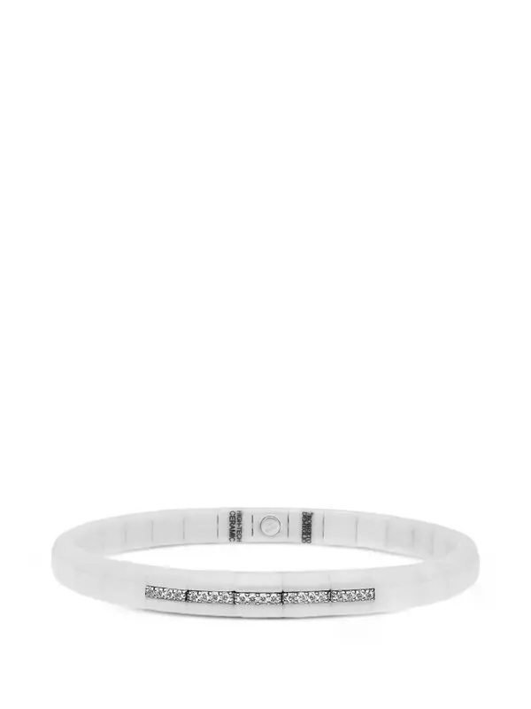 Roberto Demeglio Pura Diamond Bracelet In 18k White Gold And High-tech Ceramic - Silver