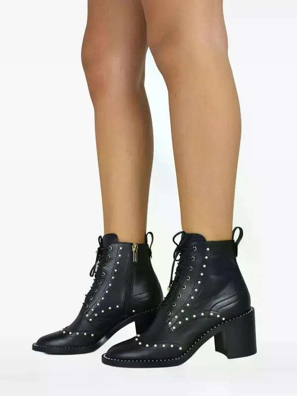 JIMMY CHOO Hanah 65 Embellished Lace Up Boots