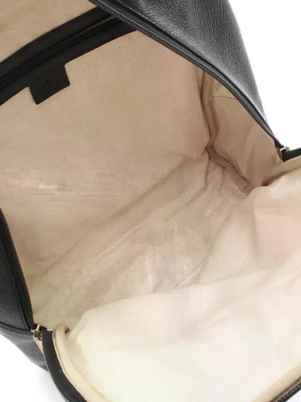 Gucci Leather Logo Print Backpack