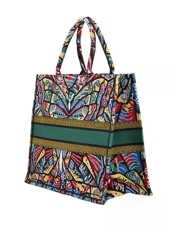 Dior Embroidered Canvas Butterfly Book Tote Bag