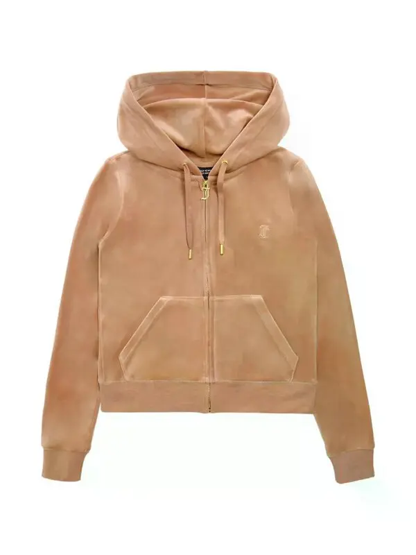Juicy Couture Robertson Velour Hoodie - Neutrals