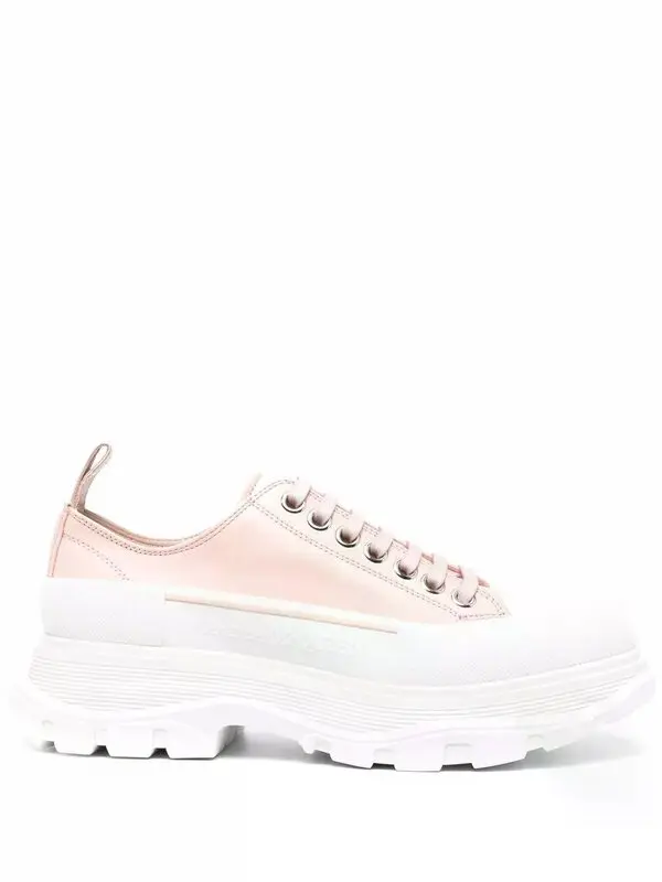 Alexander McQueen Tread Slick Lace-up Sneakers - Pink