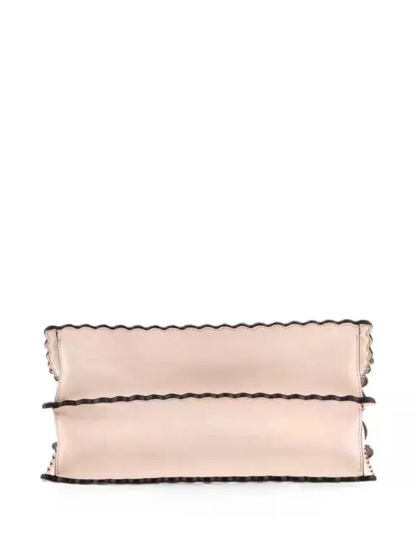 Fendi Kan I Bag Embroidered Studded Leather Medium Shoulder Bag