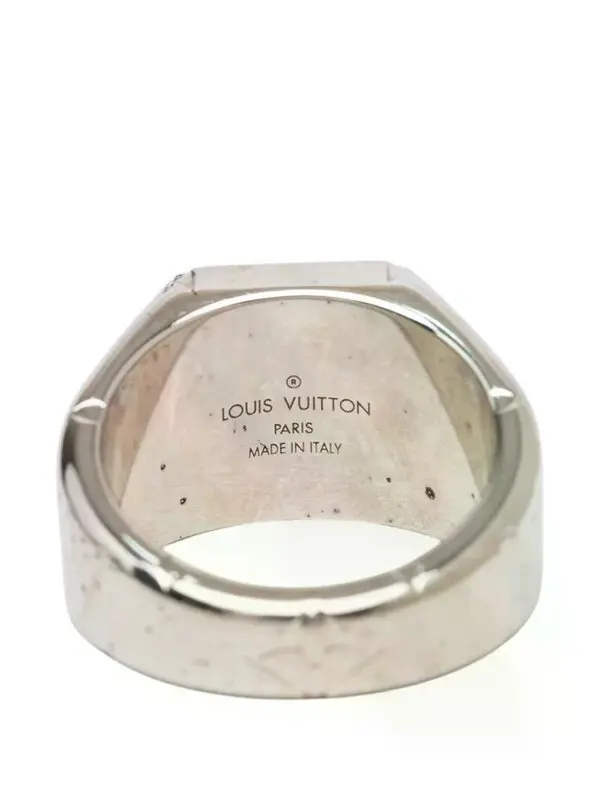 LOUIS VUITTON Brass Monogram Signet Ring