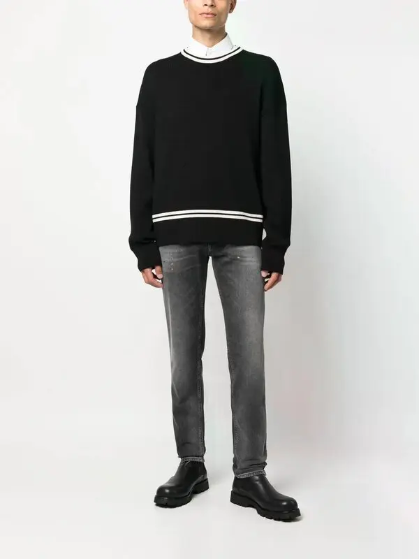 Emporio Armani Slim-cut Stonewashed Jeans - Grey