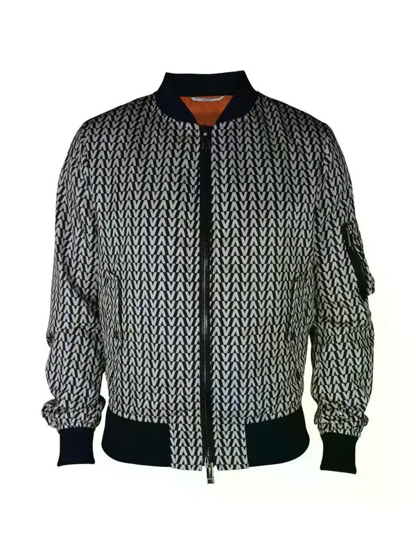Valentino Garavani Logo Print Bomber Jacket