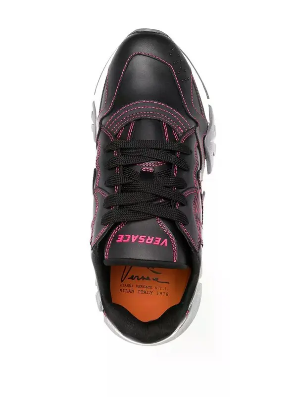 Versace Gv Signature Squalo Leather Sneakers