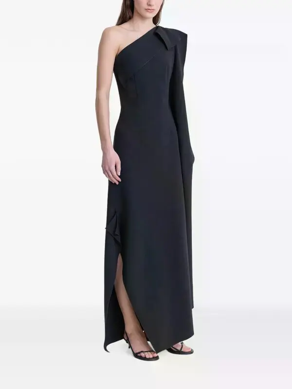 FFORME One-shoulder Draped Floor-length Gown