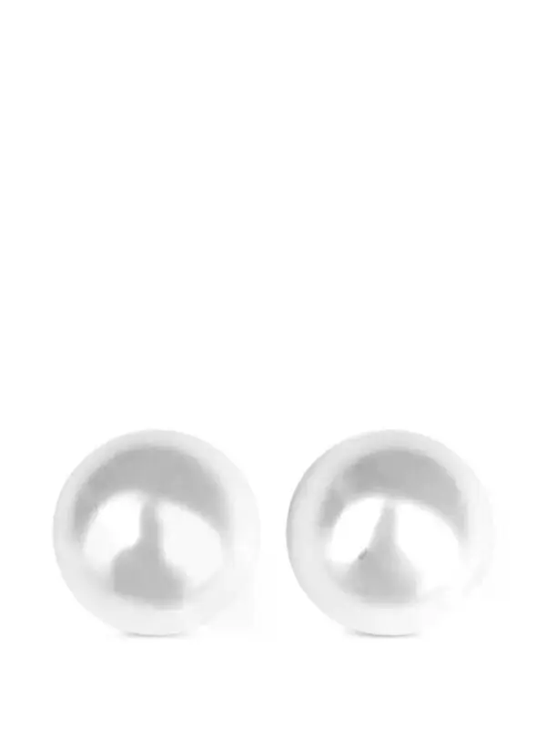 HZMER JEWELLERY Faux-pearl Drop Earrings - Silver