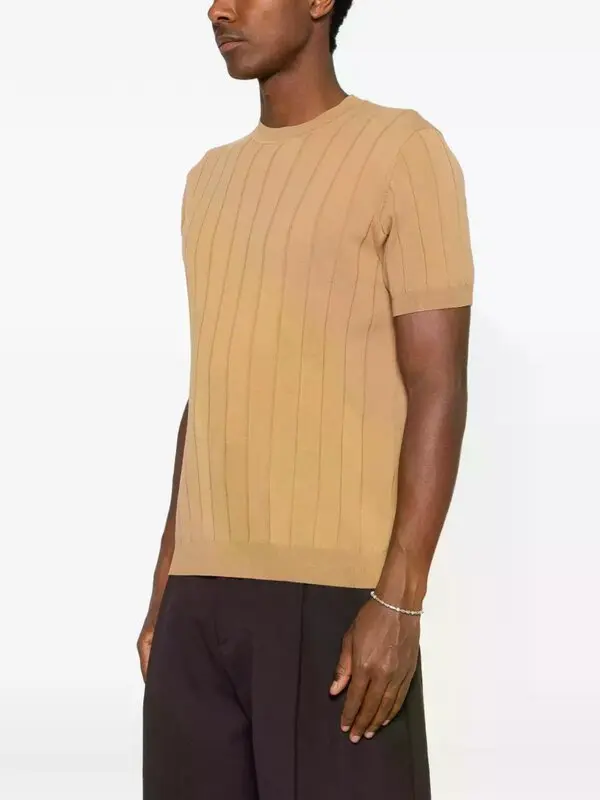 ÉPHÉMÈRE Short-sleeve Ribbed Knit Top