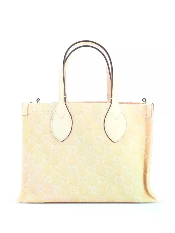 Gucci Ophidia Gg Denim Shopper Tote Bag