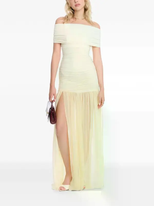 AXEL 113 Selina Off-shoulder Ruched Maxi Dress